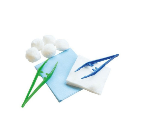 Set de pansement avec champ 2 pinces anatomiques – Atlas Distri